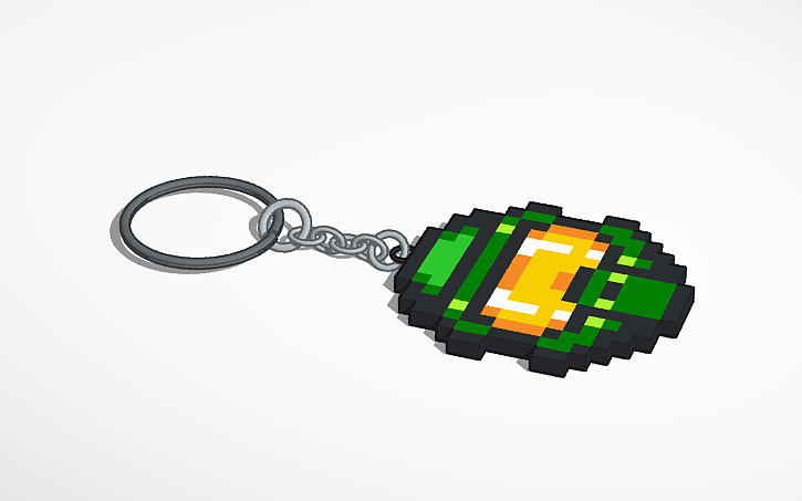 3D design Master chief keychain - Tinkercad