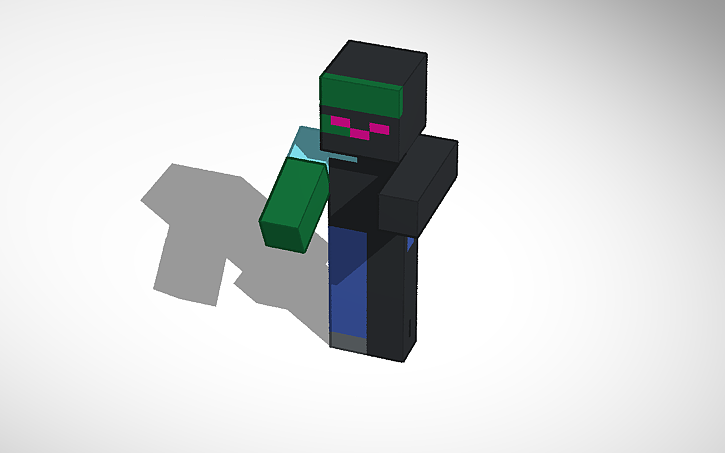 3D design minecraft wither storm infected zombie | Tinkercad
