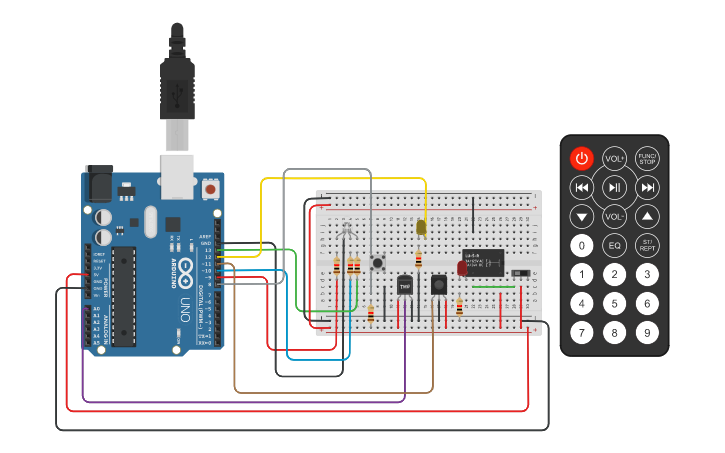 Circuit design Smart Home Control System - Tinkercad