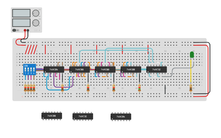 Circuit design Examen Ejercicio 1 - Tinkercad