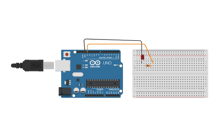 Circuit design Jumper wire tester - Tinkercad