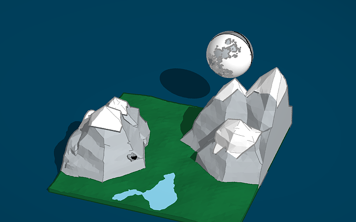 3D design Full Moon - Tinkercad