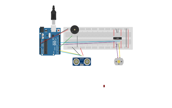Circuit design Water tank - Tinkercad
