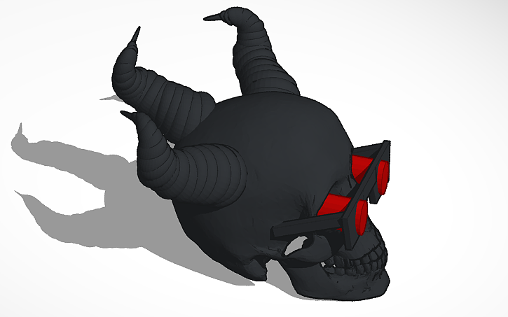 3D design Demon Skull - Tinkercad
