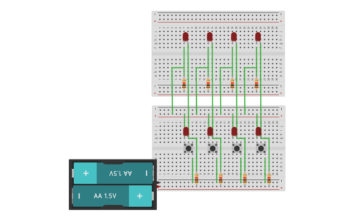 Circuit design Parallel Circuit - Tinkercad
