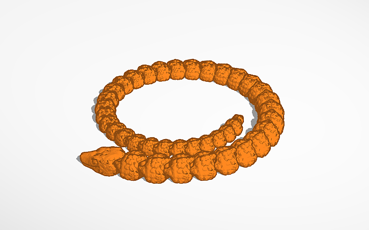 3D design snake - Tinkercad