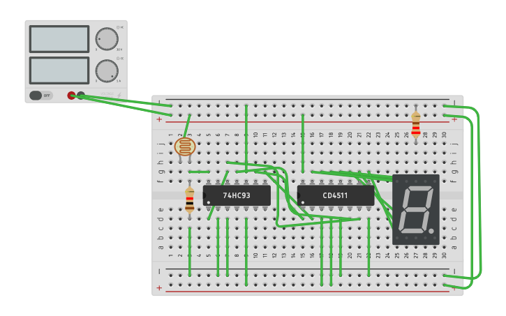 Circuit design Project final scoreboard - Tinkercad