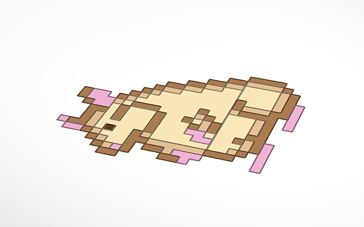 3D design Hamster Pixel Art | Tinkercad