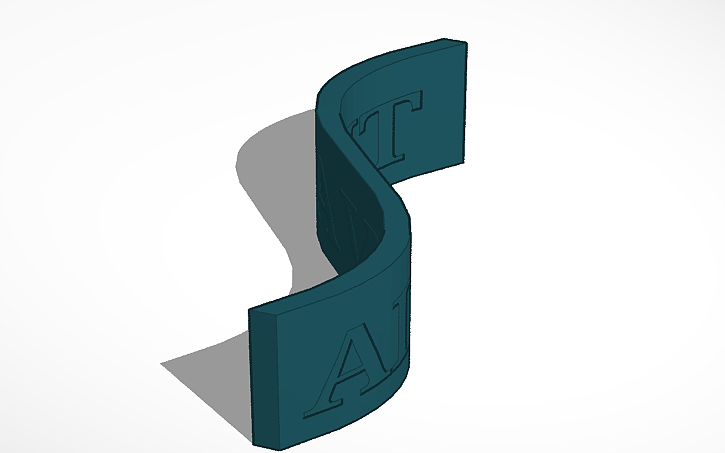 3D design Text to curved surface - Tinkercad