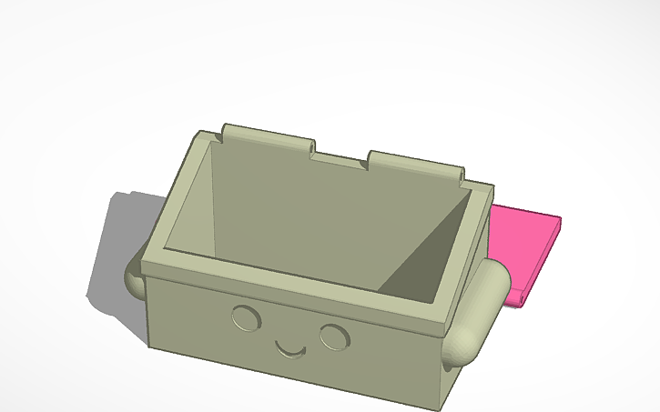 3D design smiling dumpster - Tinkercad