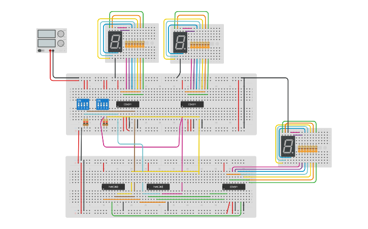 Circuit design Copy of Circuito Sumador de 2 bits + 2 bits con Displays ... Circuit design Copy of Circuito Sumador de 2 bits + 2 bits con Displays ...