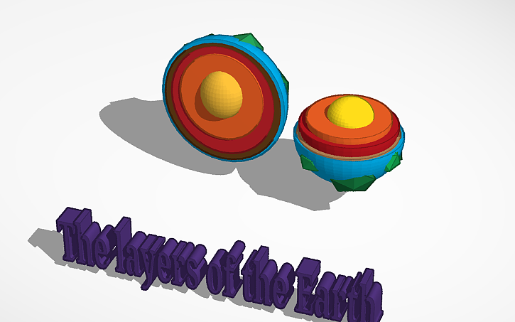 3D design Layer of the earth project - Tinkercad