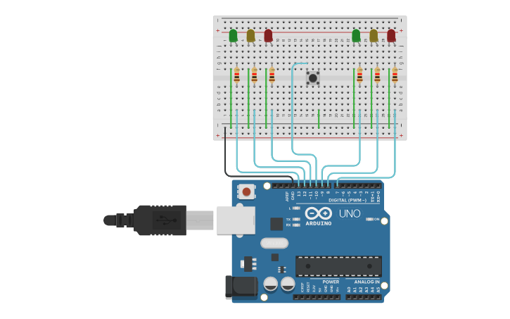 Circuit design highway and country road - Tinkercad