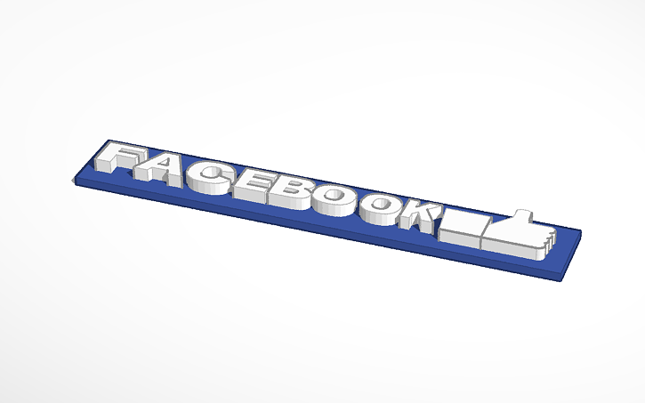 3D design Facebook | Tinkercad