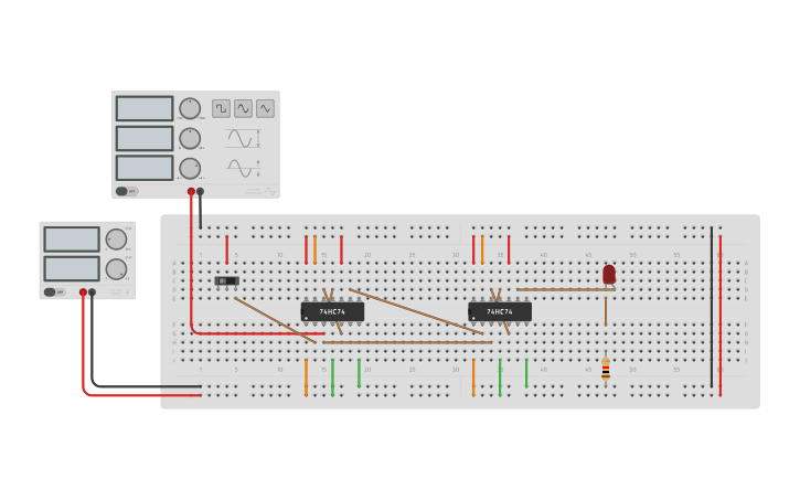 Circuit design Serial In Serial Out | Tinkercad