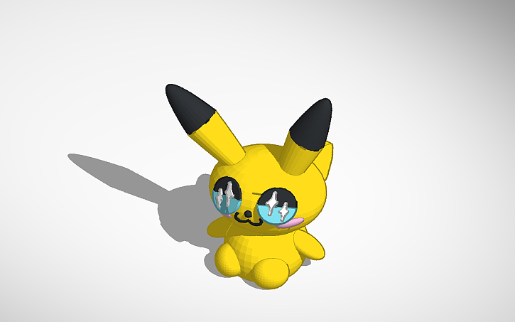 3D design Kawaii pikachu for pokemongirl - Tinkercad