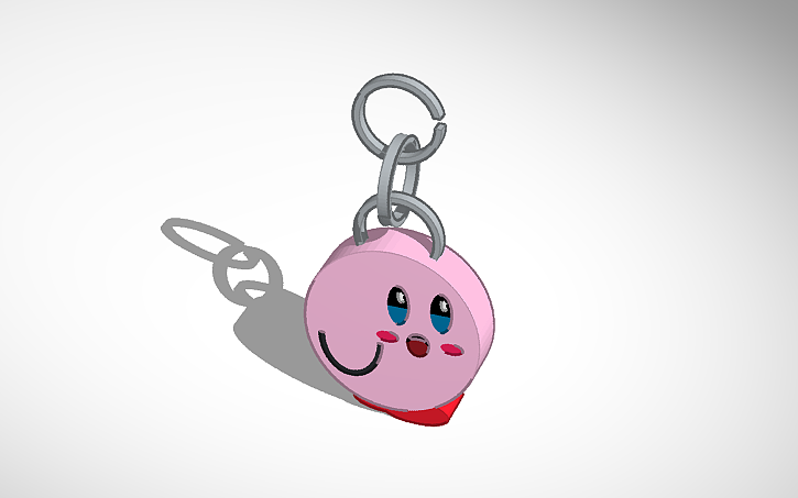 3D design Kirby keychain ver2 | Tinkercad