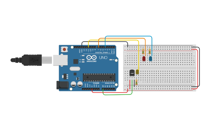 Circuit design Smart Lighting System | Tinkercad