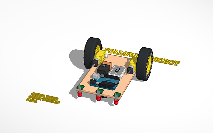 3D design Copy of Line Following Robot - Tinkercad
