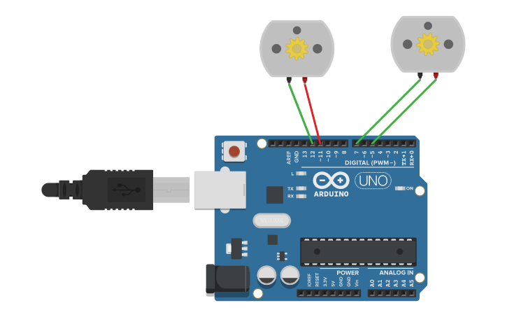 Circuit design two dc motor | Tinkercad Circuit design two dc motor | Tinkercad