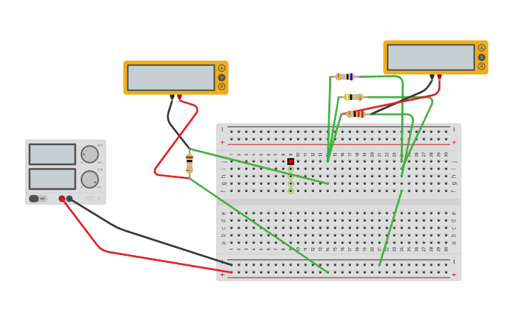 Circuit design Group 11 Voltage measurement | Tinkercad