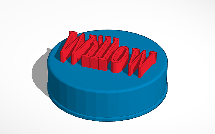 3D design Willow Bottle Cap - Tinkercad