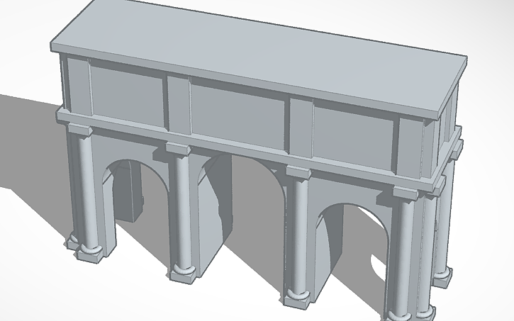 3D design Triumphal Arch - Tinkercad