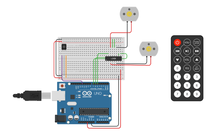Circuit design Number8 | Tinkercad