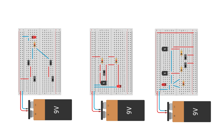 Circuit design or, and, not gate - Tinkercad