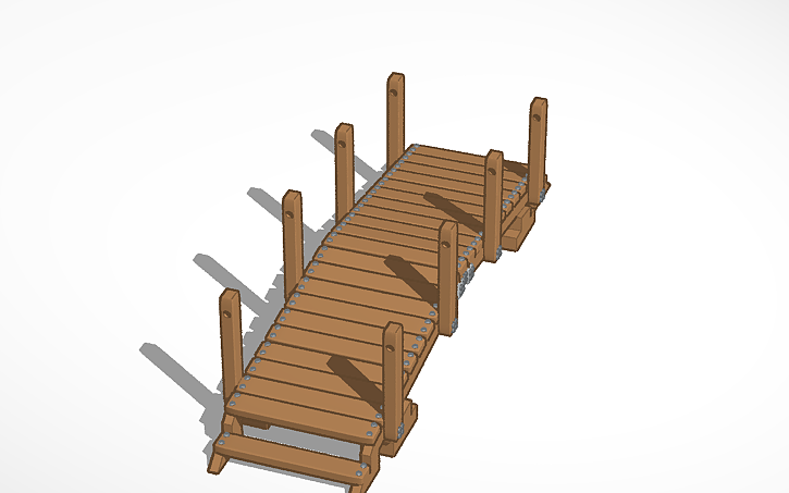 3D design Pedestrian Bridge - Tinkercad