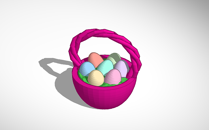 3D design Easter Basket - Tinkercad