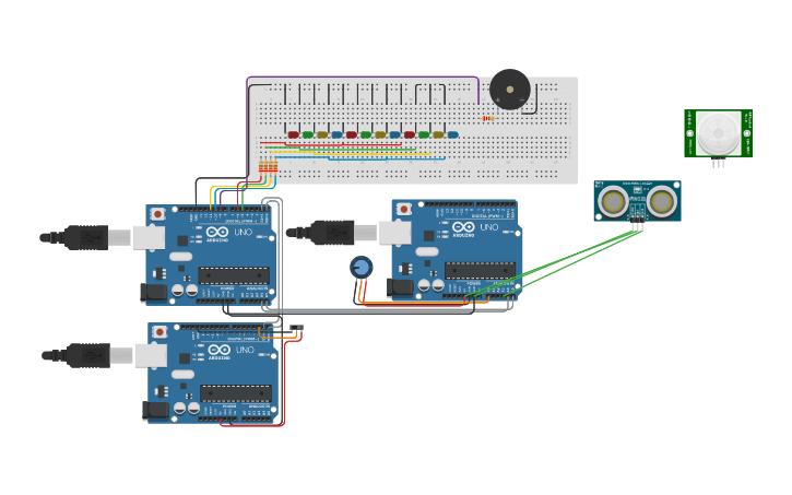Circuit design Christmas Lights | Tinkercad