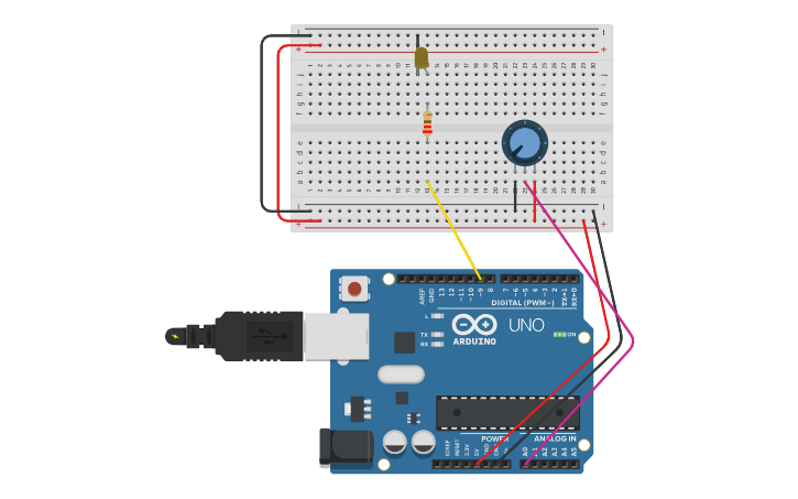 Circuit design Practica 11 - Tinkercad