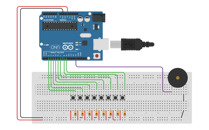 Circuit design Buzzer | Tinkercad