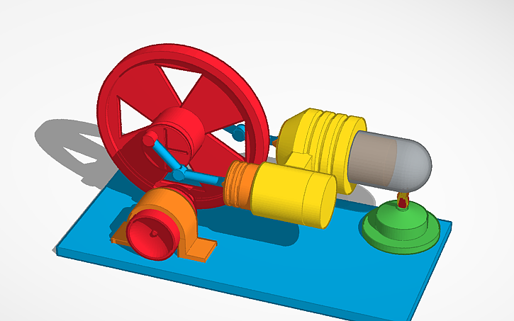3D design Stirling Engine - Tinkercad