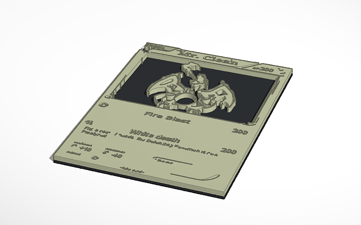 3D design Make your own Pokemon card - Tinkercad