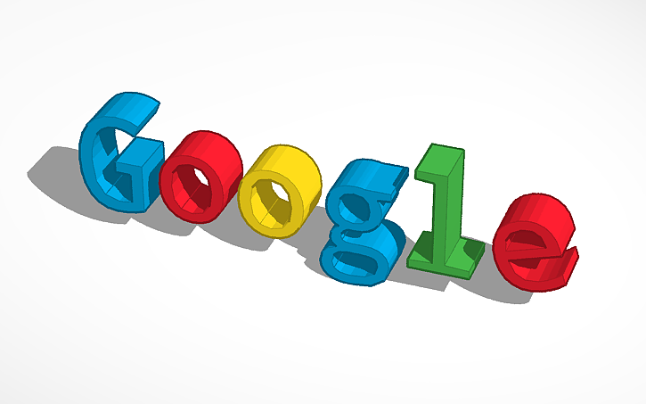 3D design Google logo | Tinkercad