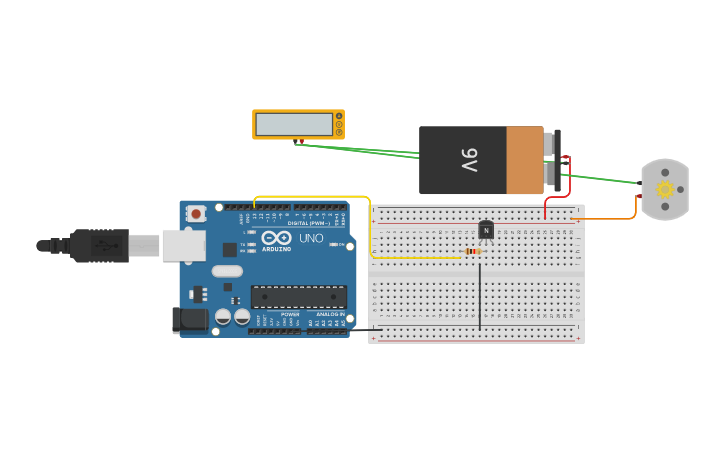 Circuit design Fawzi's Arduino Transistor Circuit | Tinkercad