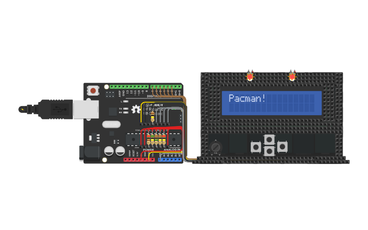 Circuit design GAME = PAC MAN - Tinkercad