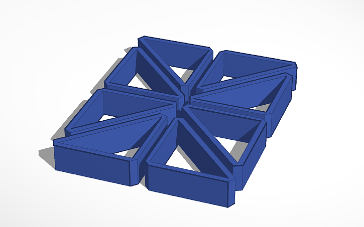 3D design Corner squares - Tinkercad