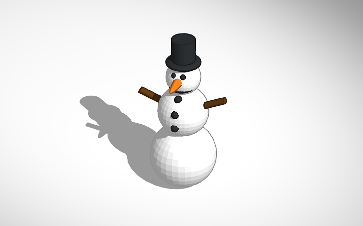 3D design Snowman - Tinkercad