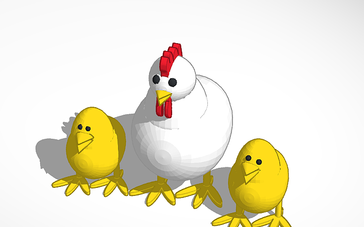 3D design chicken - Tinkercad