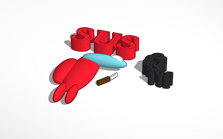 3D design amogus - Tinkercad