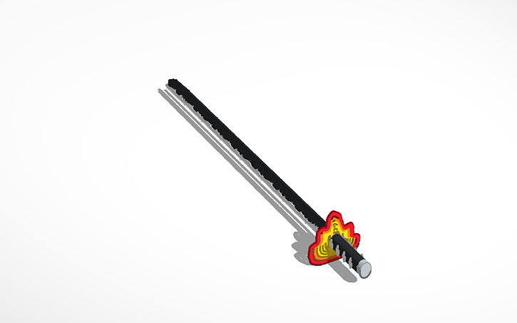 3D design Tanjiro's nichiren Katana | Tinkercad