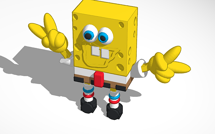3D design spongebob - Tinkercad