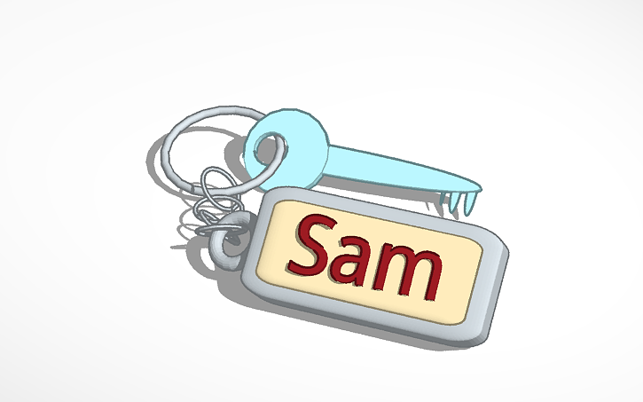 3D design Sam_Keychain - Tinkercad