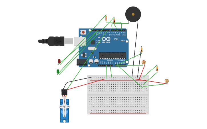 Circuit design Barrera tren - Tinkercad