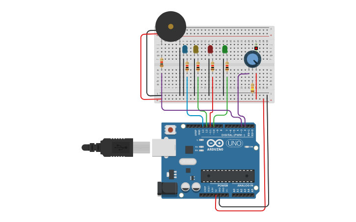 Circuit design Desafio - Tinkercad