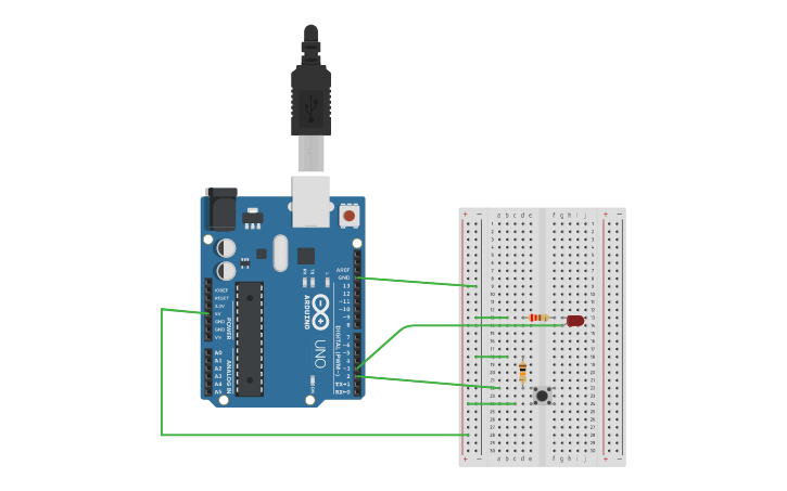 Circuit design Arduino LED- Sandra Menor Mora | Tinkercad