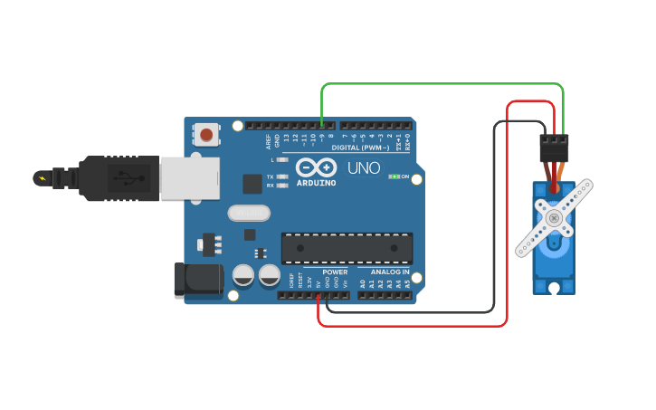Circuit Design B Servo Motor Sweep Again Tinkercad